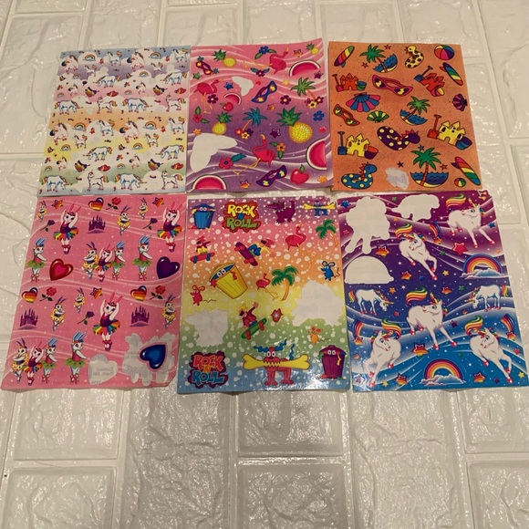 Lisa Frank | Other | Vintage Lisa Frank Sticker Sheet Lot | Poshmark
